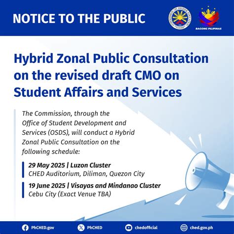 Commission - NOTICE TO THE PUBLIC The Commission on Higher Education (CHED), through the Office ...