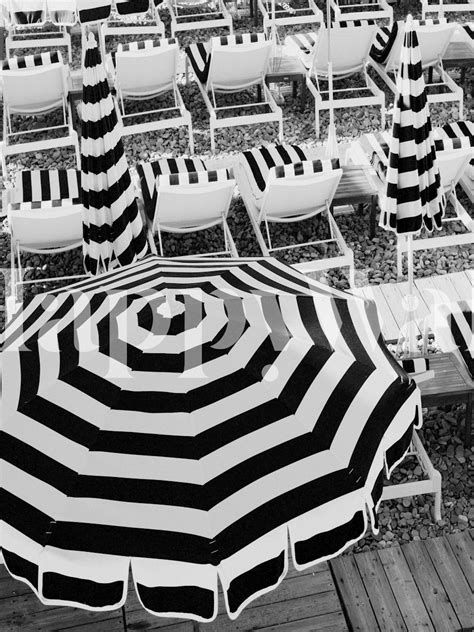 Black And White Beach Umbrella Wallpaper Free Shipping Happywall