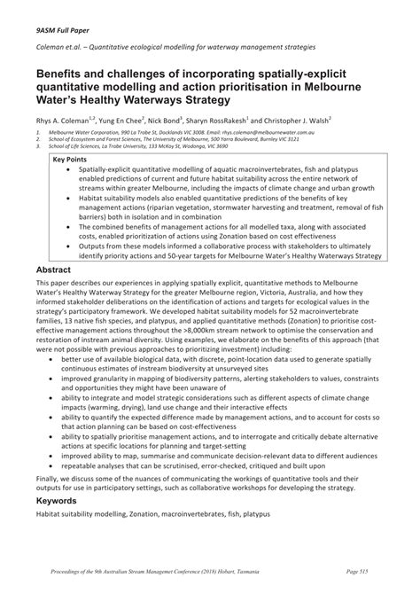 Pdf Benefits And Challenges Of Incorporating Spatially Explicit