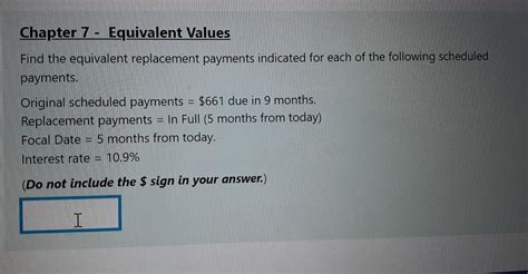 Solved Chapter 7 Equivalent Values Find The Equivalent