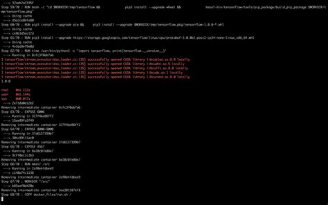 Dockerized Installation Of Tensorflow 10 From Source With Gpu Support