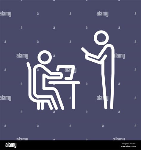 Classroom Icon Simple Flat Style Outline Illustration Stock Vector Image And Art Alamy