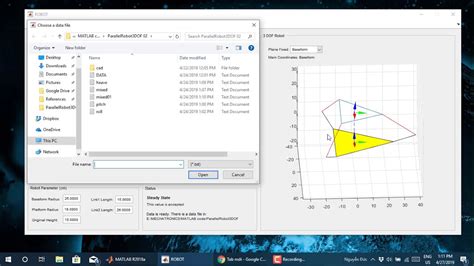 3dof parallel robot simulation with matlab [roll pitch heave] youtube