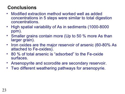 Sequential Extraction Of Arsenic