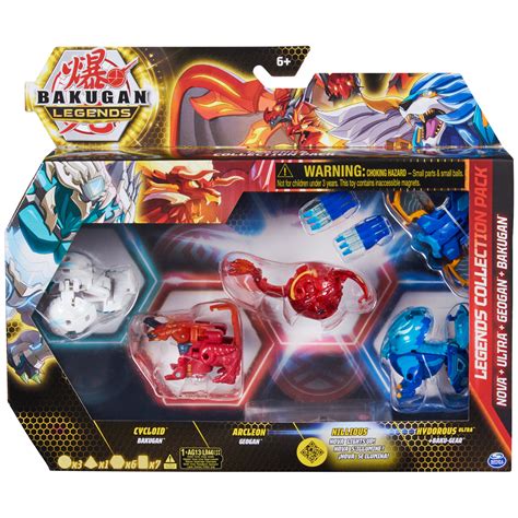 Bakugan Legends Collection 4 Pack Cycloid Bakugan Arcleon Geogan