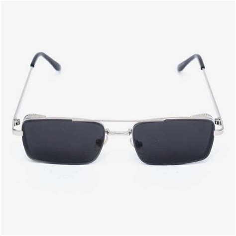 Rectangular Metal Frame Design Sunglasses For Unisex Np