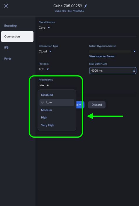 Core Redundancy Setting