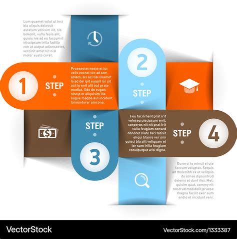 Business Steps Infographics Template Royalty Free Vector