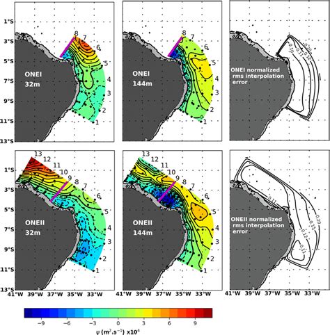 Adcp‐derived Stream Function Distribution For Onei Upper Panels