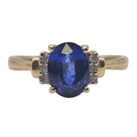 Rust Belt Revival Online Auctions 14k Yellow Gold Sapphire And Diamond Ring
