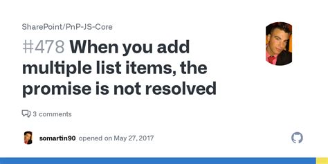 When You Add Multiple List Items The Promise Is Not Resolved · Issue