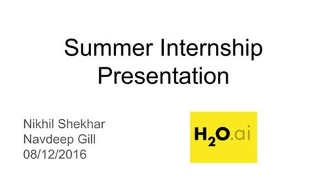 Nikhil Summer Internship 2016 Ppt