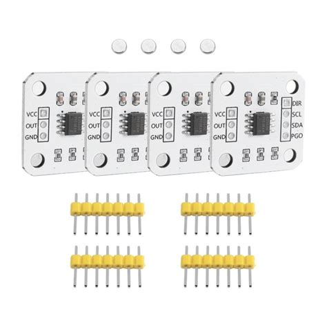 4pcs As5600 Magnetic Encoder Magnetic Induction Angle Measurement Sensor Module 12bit High