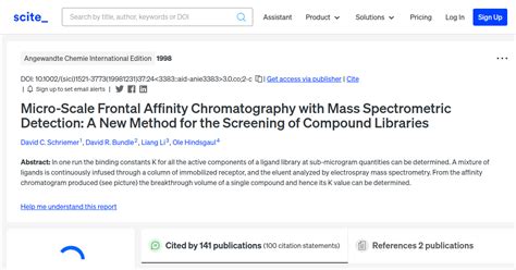 Micro Scale Frontal Affinity Chromatography With Mass Spectrometric