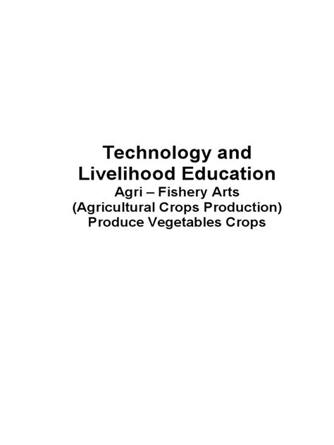 Activity Sheet In Tle 10 Pdf Vegetables Fruit