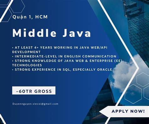 Duyen Nguyen On Linkedin Quận 1 Hcm Middle Java Developer ~60tr