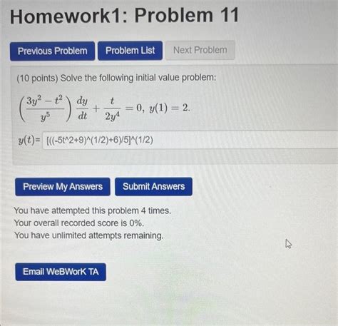 Solved Homework1 Problem 11 10 Points Solve The Following