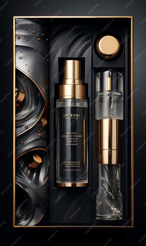 Premium Photo Packaging Of Hair Serum Bottle With A Luxurious Gold