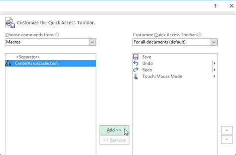 How To Add A Macro To The Quick Access Toolbar In Office