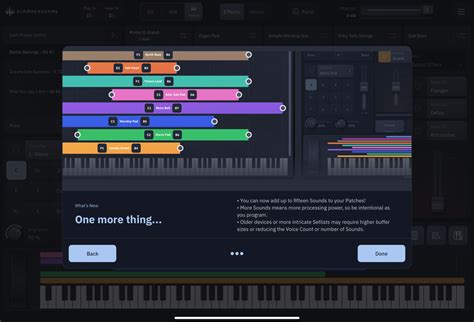 song specific patches in the sunday keys app sunday sounds