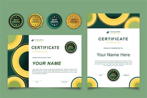 Premium Vector Portrait And Landscape Certificate Template