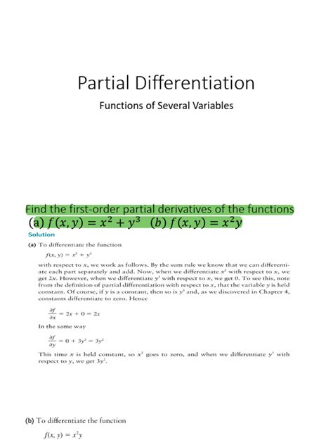 Lec9partialdifferentiation 1 Pdf