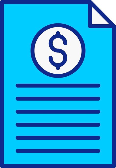 Invoice Blue Filled Icon 37231251 Vector Art At Vecteezy