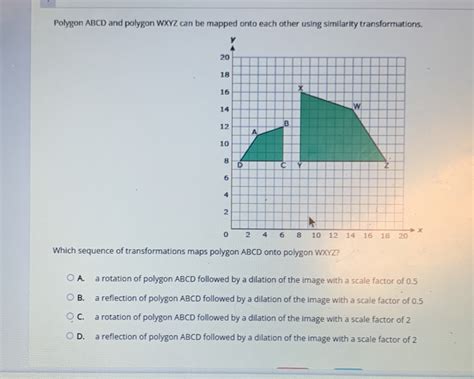solved polygon abcd and polygon wxyz can be mapped onto each other