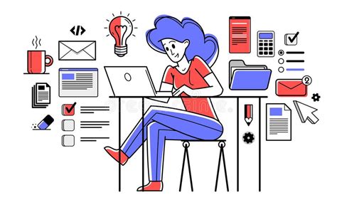 Intellectual Worker Woman Making Analysis Of Some Data On Pc Or Web