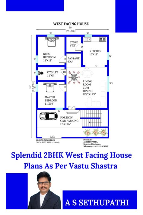 Home Design With Vastu Shastra West Facing House