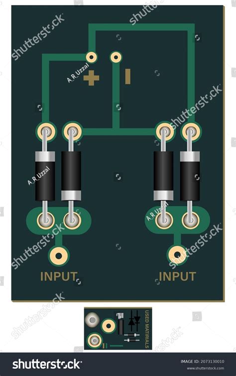 Diode Bridge Rectifier Component Symbol Circuit Stock Vector Royalty Free 2073130010