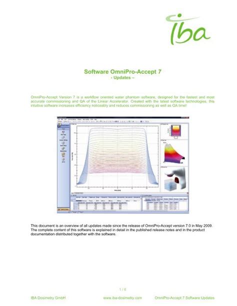 Software Omnipro Accept 7 Iba Dosimetry