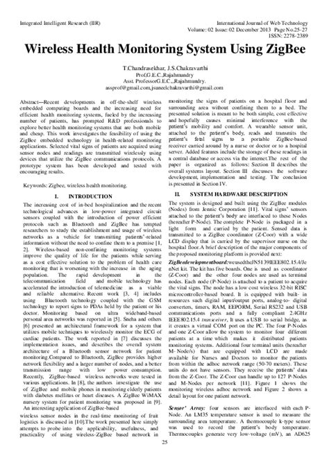 Pdf Wireless Health Monitoring System Using Zigbee