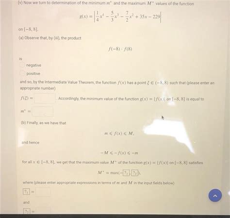 Solved Min Max Values Of Differentiable Functions