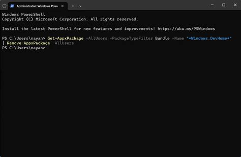 uninstall or reinstall dev home app in windows 11