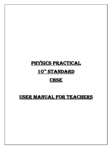 10th Cbse Physics Practical Pdf Voltage Mirror