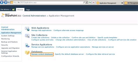 My Sharepoint Move Content Database Of Sharepoint 2010