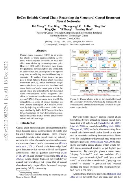 Reco Reliable Causal Chain Reasoning Via Structural Causal Recurrent