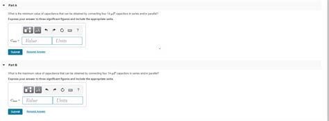 solved part a what is the minimum value of capacitance that