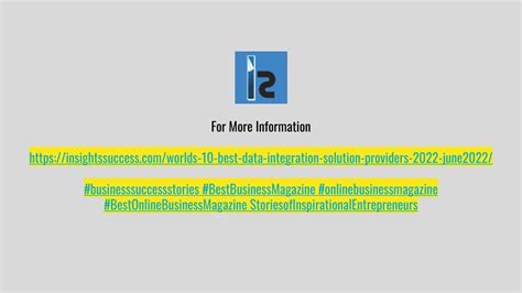 Ppt Worlds 10 Best Data Integration Solution Providers 2022 Powerpoint Presentation Id 11747398