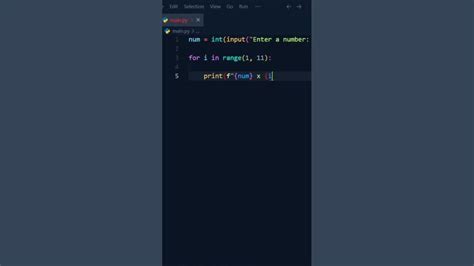 Table Multiplication In Python Python Learnpython Programming Youtube