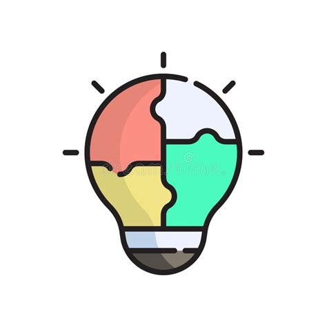 problem solving icon vector illustration flat outline cartoon