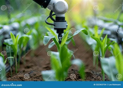 Automated Farming Equipment Planting Seedlings Capturing Modern