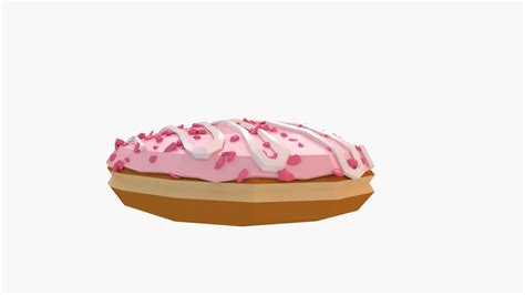 3d Model Low Poly Cartoon Donut 05 Turbosquid 2030852