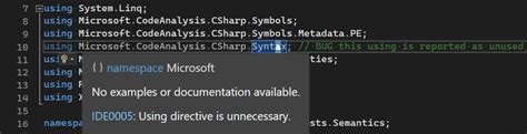 Unused Using Incorrectly Reported In Ide Issue Dotnet Roslyn Github