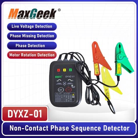 Maxgeek Dyxz 01 Contactless Phase Detector Phase Sequence Indicator For