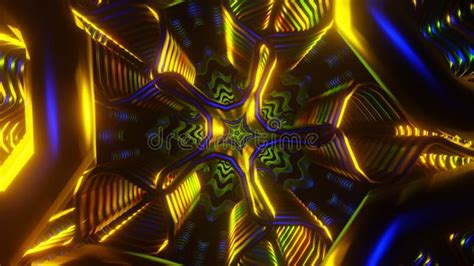 Dynamic Vj Loop With Neon Disco Strobe Light Flashes Stock Video