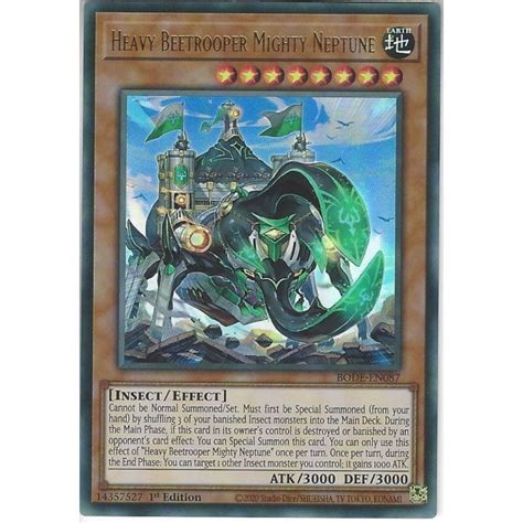 Yu Gi Oh Trading Card Game Bode En087 Heavy Beetrooper Mighty Neptune 1st Edition Ultra