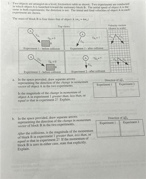 solved two objects are arranged on a level frictionless