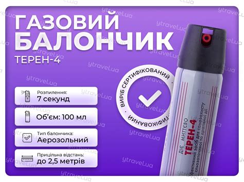 Газовый баллончик Терен 4 100 мл 2026 Тёрен4 Купить в Ytravel Ua